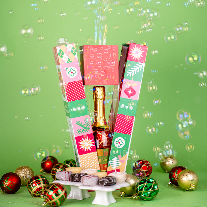 Merry Christmas Bubble Box | Delivery Nationwide | SendaCake.com