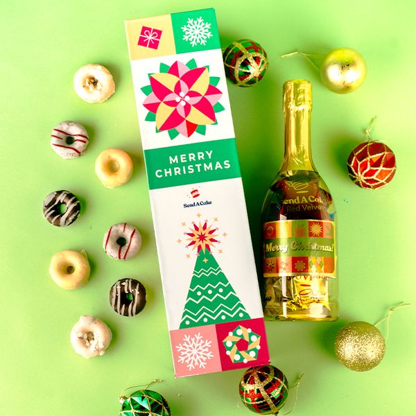 Merry Christmas Bubble Box | Delivery Nationwide | SendaCake.com